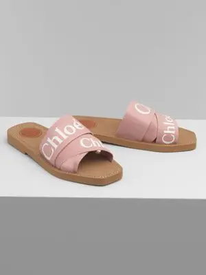 Chloé Woody Flat Mule Delicate Pink
