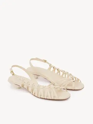 Chloé Woody Flat Mule Iconic Milk
