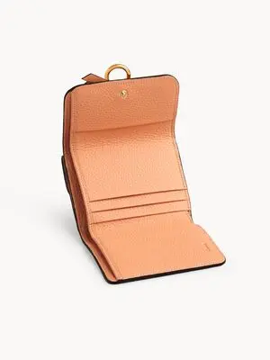 Chloé Small Alphabet Tri-fold In Grained Leather