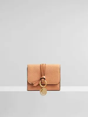 Chloé Small Alphabet Tri-fold In Grained Leather
