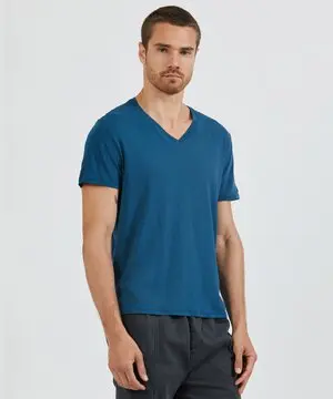 ATM Anthony Thomas Melillo Classic Jersey V-neck T-shirt Cotton