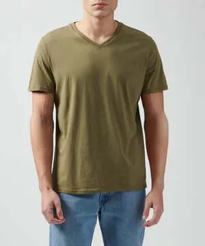 ATM Anthony Thomas Melillo Men's Classic Jersey V-neck T-shirt Cotton Seaweed