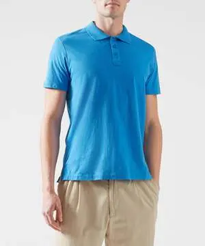 ATM Anthony Thomas Melillo Men's Classic Jersey Polo T-shirt Cotton Aegean Blue