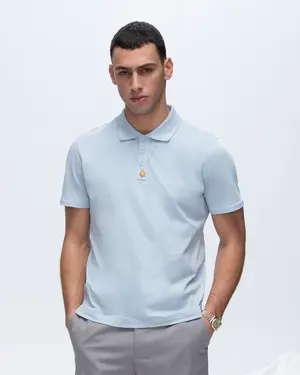 ATM Anthony Thomas Melillo Classic Jersey Polo T-shirt Cotton - Blue