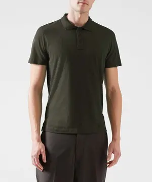 ATM Anthony Thomas Melillo Men's Classic Jersey Polo T-shirt Cotton Coal