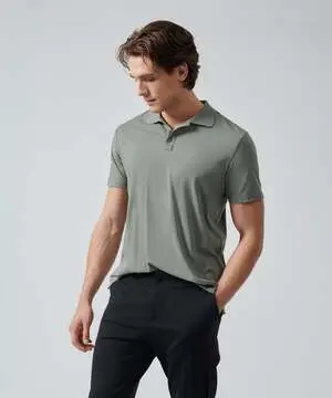 ATM Anthony Thomas Melillo Men's Classic Jersey Polo T-shirt Cotton Olive Drab