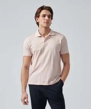 ATM Anthony Thomas Melillo Men's Classic Jersey Polo T-shirt Cotton Oyster Pink