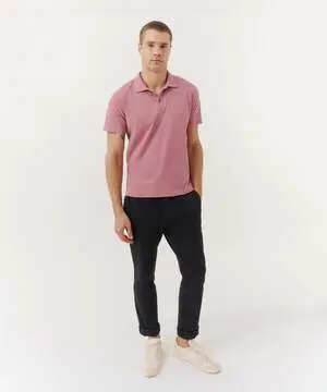 ATM Anthony Thomas Melillo Men's Classic Jersey Polo T-shirt Cotton Summer Rose