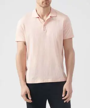 ATM Anthony Thomas Melillo Men's Classic Jersey Polo T-shirt Cotton Tropical Peach