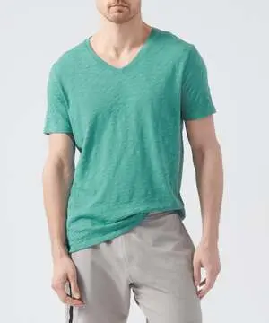 ATM Anthony Thomas Melillo Slub Jersey V-neck T-shirt Amalfi