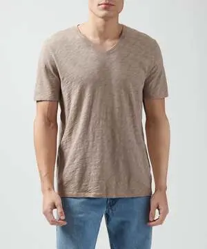 ATM Anthony Thomas Melillo Slub Jersey V-neck T-shirt Earth