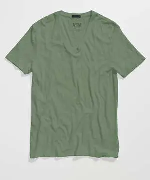 ATM Anthony Thomas Melillo Slub Jersey V-neck T-shirt Fern