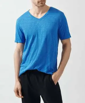 ATM Anthony Thomas Melillo Slub Jersey V-neck T-shirt Riviera