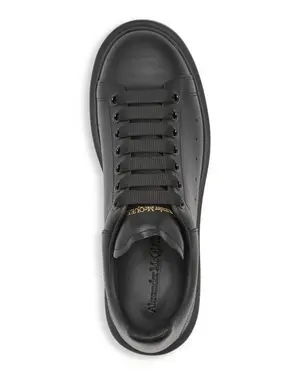 Alexander McQueen Oversized Leather Sneakers - Black