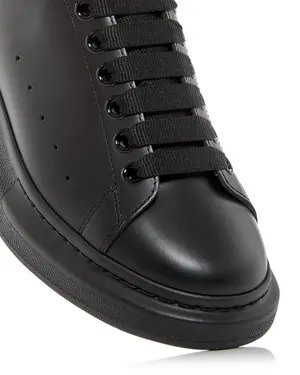Alexander McQueen Oversized Leather Sneakers - Black