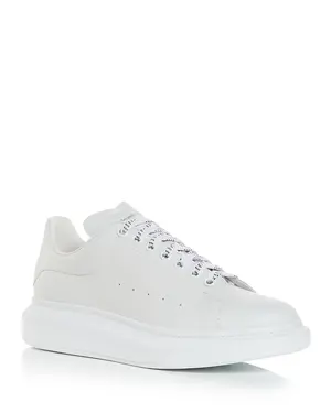 Alexander McQueen Alexander McQUEEN Oversized Leather Sneakers Bone/crystal
