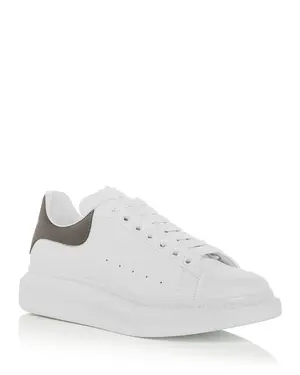 Alexander McQueen Alexander McQUEEN Oversized Leather Sneakers White/cool Grey
