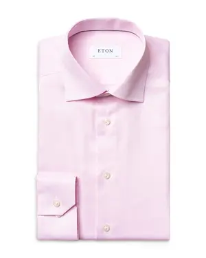 Eton Contemporary Fit Signature Twill Dress Shirt - Pink