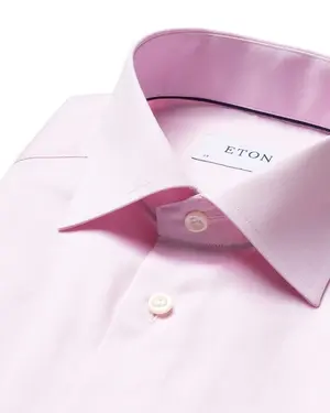 Eton Contemporary Fit Signature Twill Dress Shirt - Pink