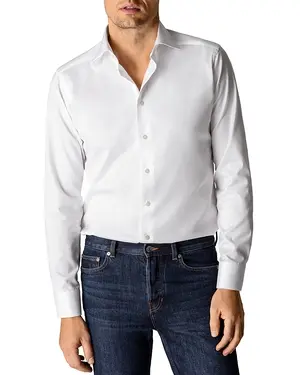 Eton Contemporary Fit Signature Twill Dress Shirt - White