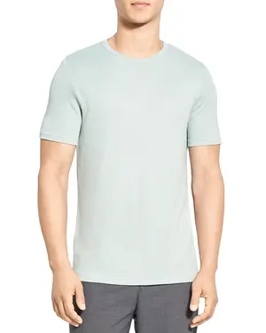 Theory Essential Tee In Modal Jersey Blue Surf