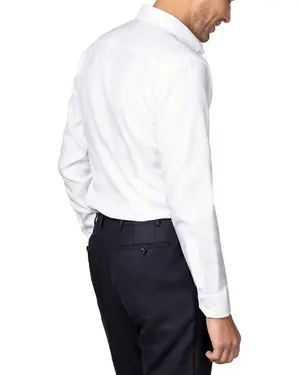 Eton Contemporary Fit Diagonal Weave Shirt - White