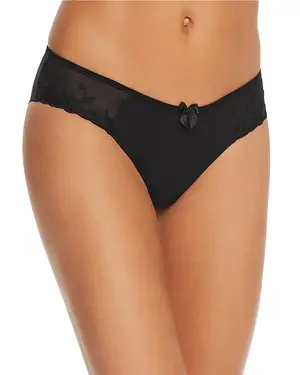 Simone Perele Andora Embroidered Mesh Bikini - Black