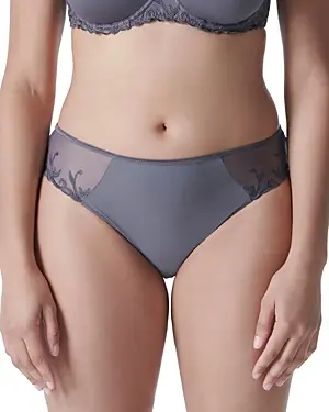 Simone Perele Andora Embroidered Mesh Bikini Pink Grey