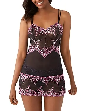 Wacoal Embrace Lace Chemise Black/ Berry Multi