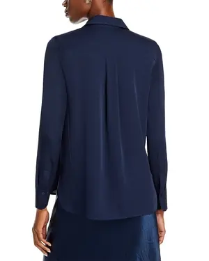 Vince Slim Fitted Blouse - Coastal Blue