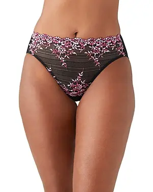 Wacoal Embrace Lace High-cut Briefs Black Berry Multi