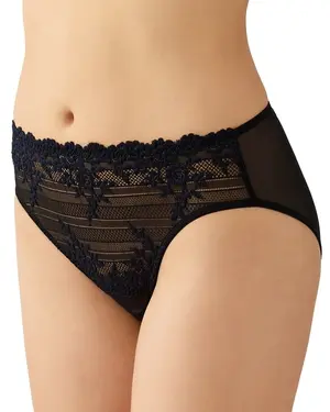Wacoal Embrace Lace High-cut Briefs - Black/night