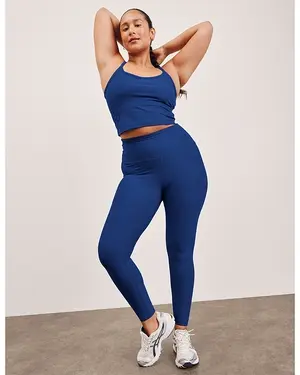Beyond Yoga Spacedye Caught In The Midi High Waisted Legging - Marine Blue
