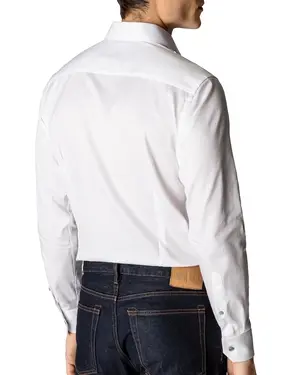Eton Contemporary Fit Twill Dress Shirt - White