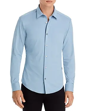 BOSS Robbie Regular Fit Shirt Light Pastel Blue