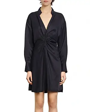 Sandro Celia Ruched Mini Dress
