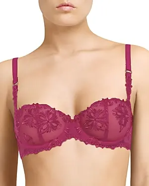Chantelle Champs-Elysees Lace Unlined Demi Bra Magenta