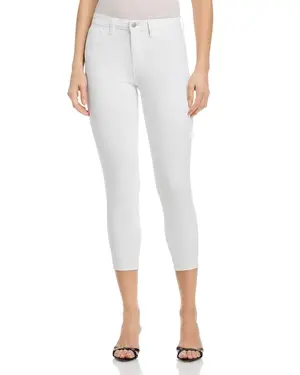 L'Agence Margot Cropped Jeans - Blanc