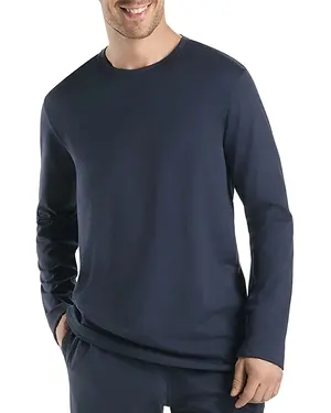 Hanro Night And Day Long Sleeve Shirt Black Iris