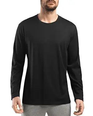 Hanro Night And Day Long Sleeve Shirt - Black