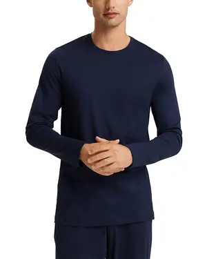 Hanro Night And Day Long Sleeve Shirt Deep Navy