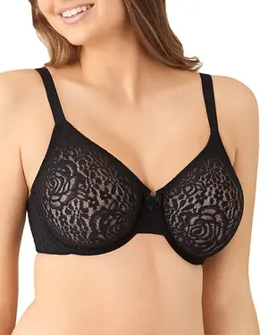 Wacoal Halo Unlined Underwire Bra - Black