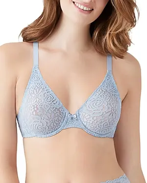 Wacoal Halo Unlined Underwire Bra Blue Fog