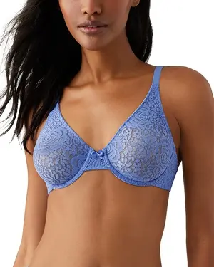 Wacoal Halo Unlined Underwire Bra Blue Hydrangea