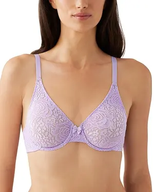 Wacoal Halo Unlined Underwire Bra Purple Rose