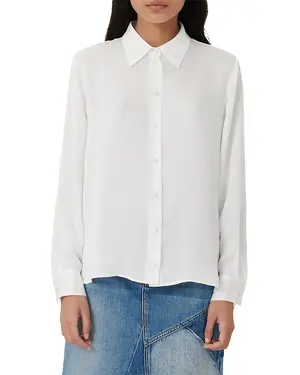 Maje Cecily Silk Shirt - White