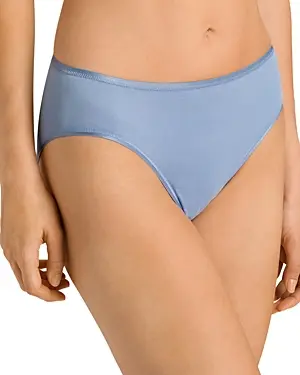 Hanro Cotton Seamless High-cut Full Briefs Blue Moon