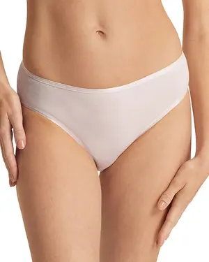 Hanro Cotton Seamless High-cut Full Briefs Honeydew