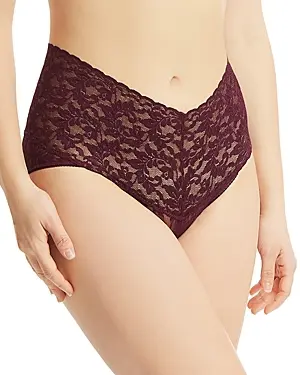 Hanky Panky Retro Lace V-kini Dried Cherry