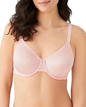 Wacoal Back Appeal Jacquard Underwire Bra Crystal Pink